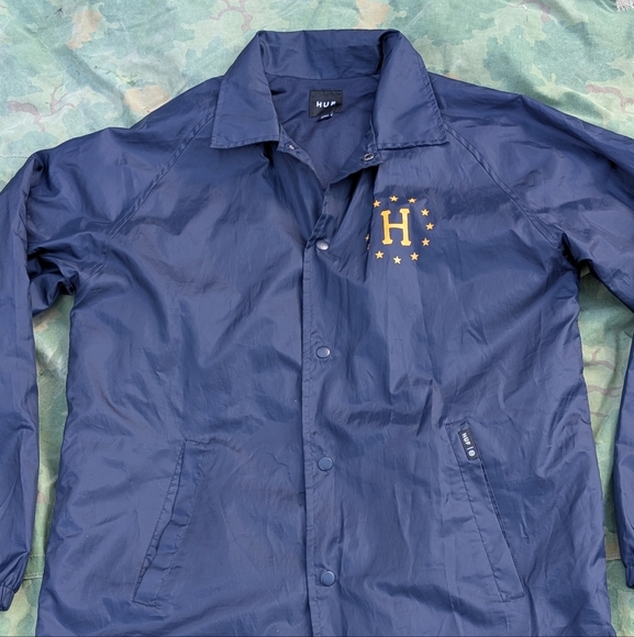 HUF | Jackets & Coats | Huf Streewear Nylon Coaches Jacket Sz Large ...